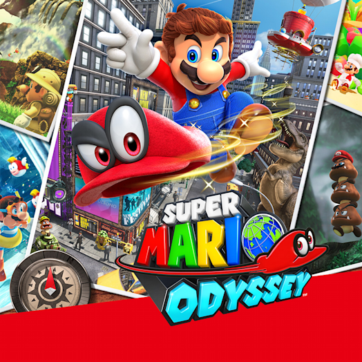 Nintendo Switch (Red) + Super Mario Odyssey + The Super Mario Bros ...