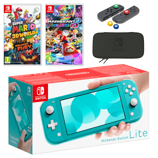 Nintendo Switch Lite (Turquoise) Mario Mega Pack - My Nintendo Store