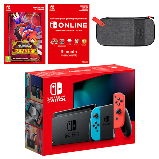 Nintendo Switch (Neon Blue/Neon Red) + Pokémon Scarlet + Nintendo ...