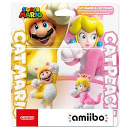 Dubbelpakket Kat-Mario- en Kat-Peach-amiibo (Super Mario Collection ...
