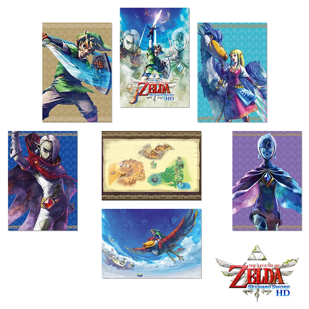 The Legend of Zelda: Skyward Sword HD XL Postcard Set + Art Stand - My ...
