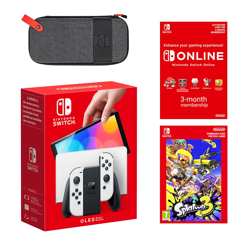 Nintendo Switch – OLED Model (White) Splatoon 3 + Nintendo Switch ...