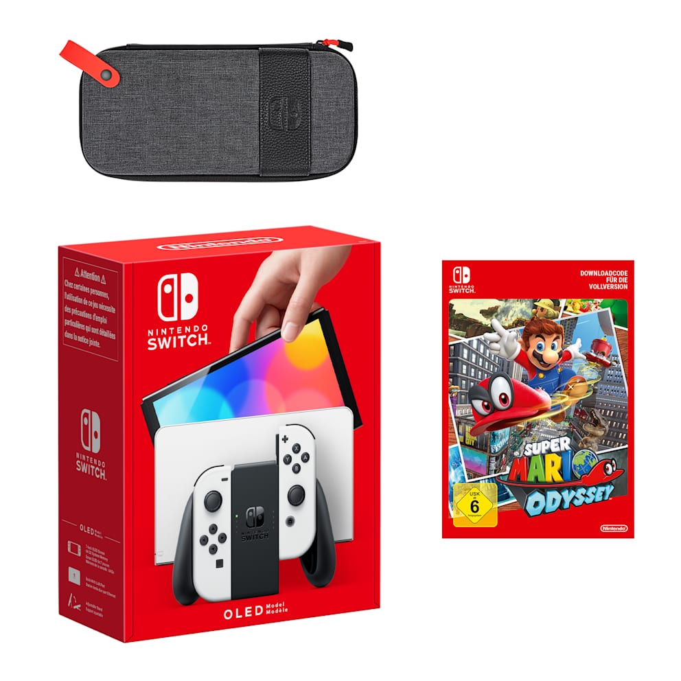 Nintendo Switch – OLED-Modell (Weiß) Super Mario Odyssey Pack ...