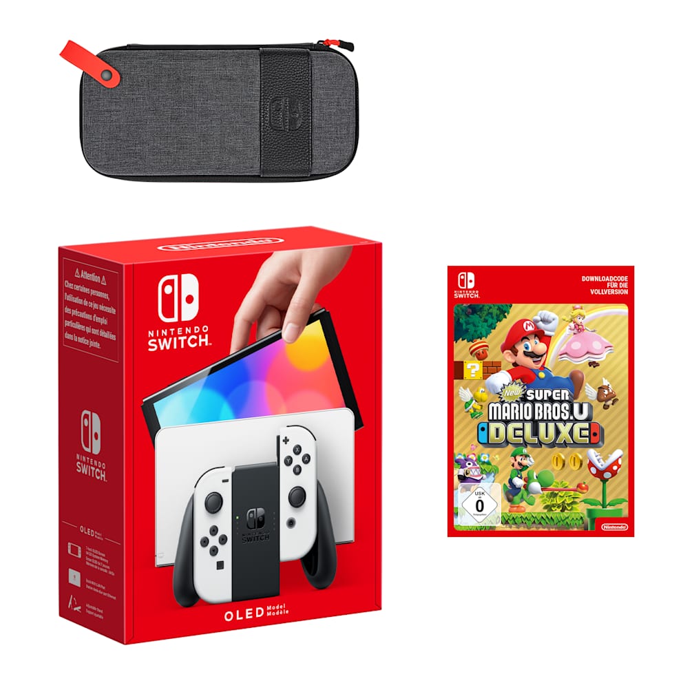 Nintendo Switch – OLED-Modell (Weiß) New Super Mario Bros. U Deluxe ...