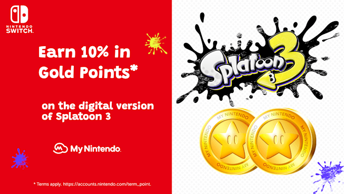 Catch double Gold Points with the digital version of Splatoon 3 - Nintendo