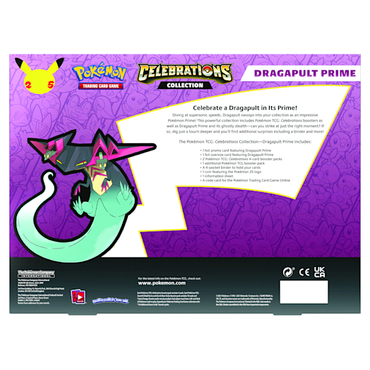 Pokémon TCG: Celebrations Collection Dragapult Prime (25th Anniversary ...