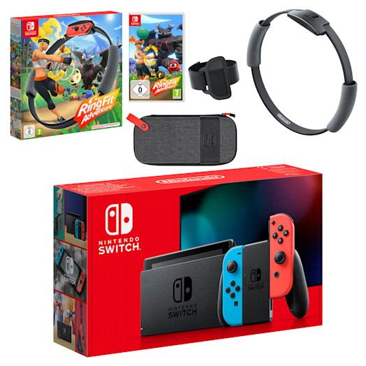 Nintendo Switch (Neon Blue/Neon Red) Ring Fit Adventure Pack - My ...