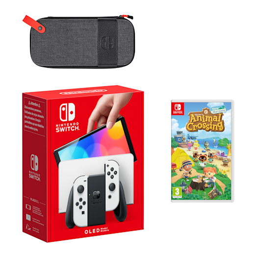 Nintendo Switch – OLED Model (White) Animal Crossing: New Horizons Pack ...