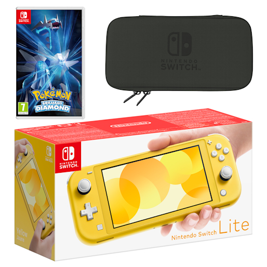 Nintendo Switch Lite (Yellow) Pokémon Brilliant Diamond Pack - My ...