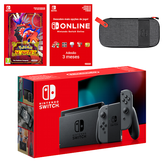 Conjunto Nintendo Switch (cinza) Pokémon Scarlet + Nintendo Switch ...