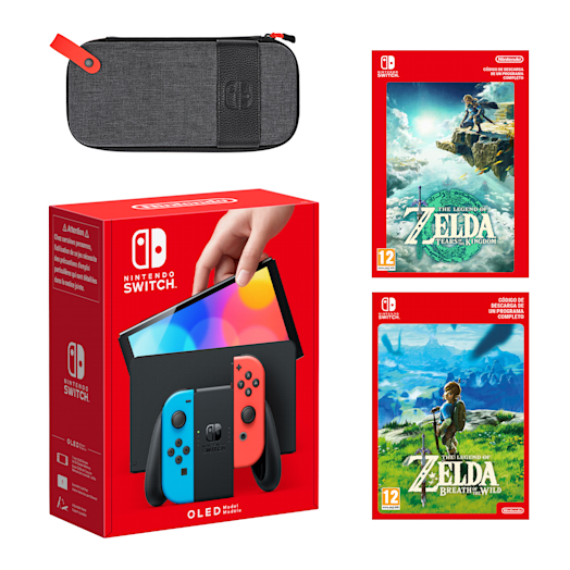 Pack Nintendo Switch Modelo Oled Azul Neón Rojo Neón The Legend Of